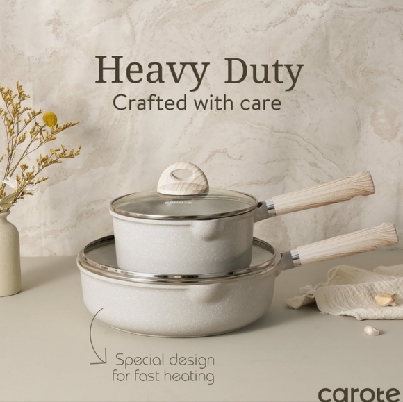 carote | Kitchen | Carote Nonstick Pots Pans Set 8 Pcs Induction ...